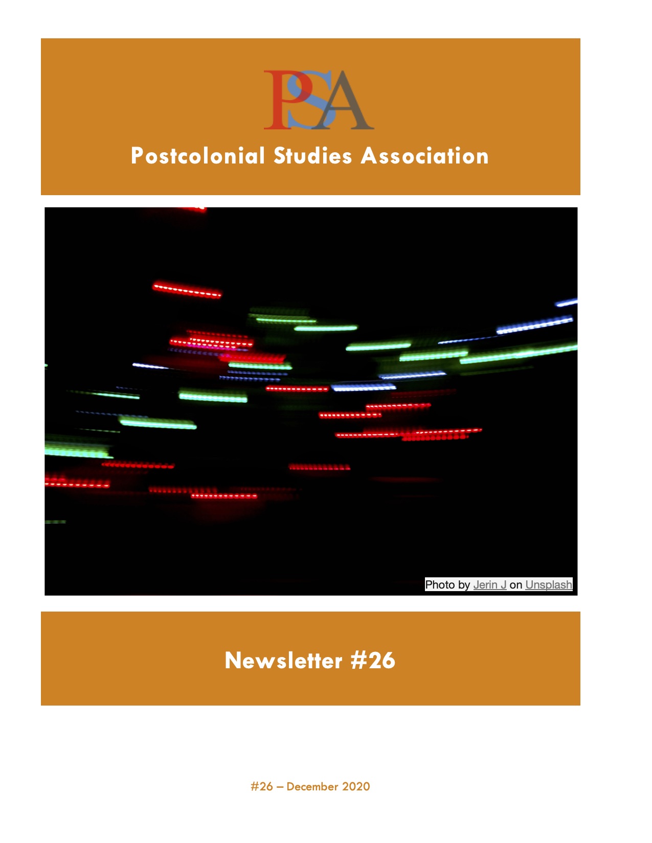 PSA – Postcolonial Studies Association – PSA Newsletter #26 (December 2020)